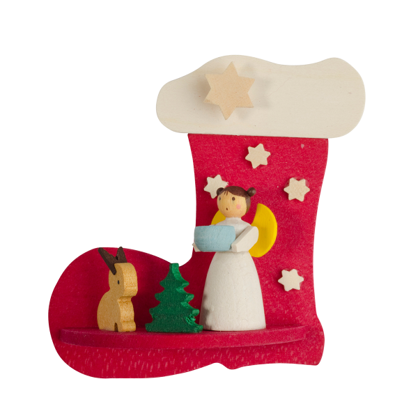 German Christmas Angels Pewter Angel With Christmas Stocking Pewter